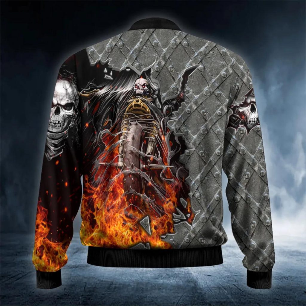 Give A F Rider Grim Reaper Bomber Jacket – Skull & Viking Graphic Tees ...