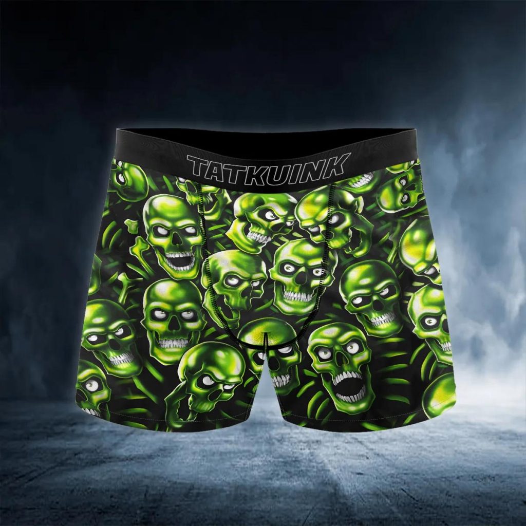 Funny Dark Love Skull Boxer Briefs Men Underwear - Skull & Viking ...