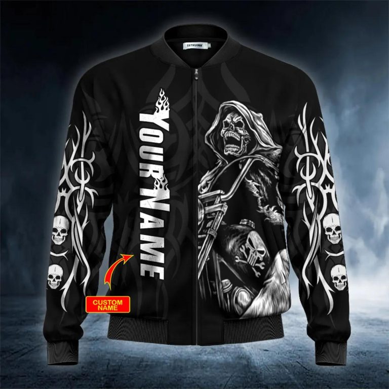 Grim Reaper Blue Fire Skull Custom 3D Bandana Hoodie – Skull & Viking ...