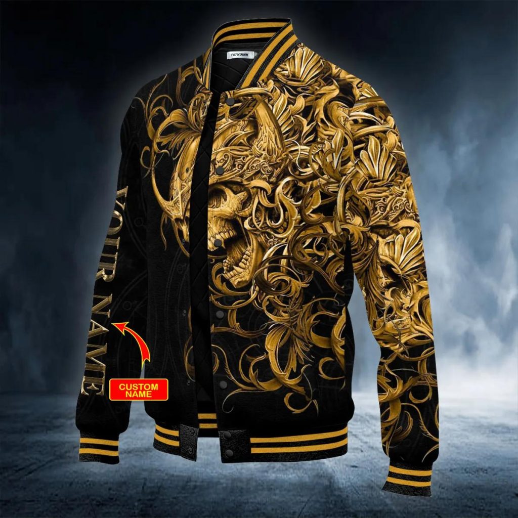 King Viking Custom Baseball Jacket – Skull & Viking Graphic Tees | 3D ...