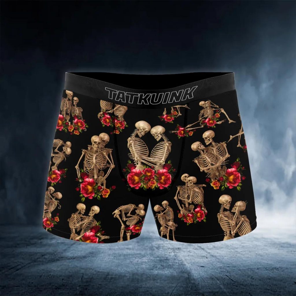 Skeleton Couple Love Skull Boxer Briefs Men Underwear – Skull & Viking ...