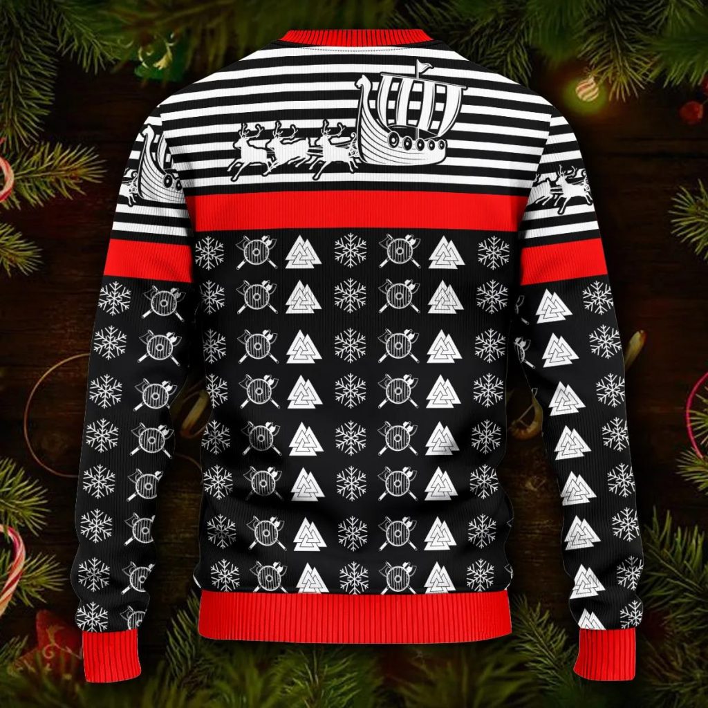 Sons Of Odin Valhalla Viking Ugly Christmas Sweater – Skull & Viking ...