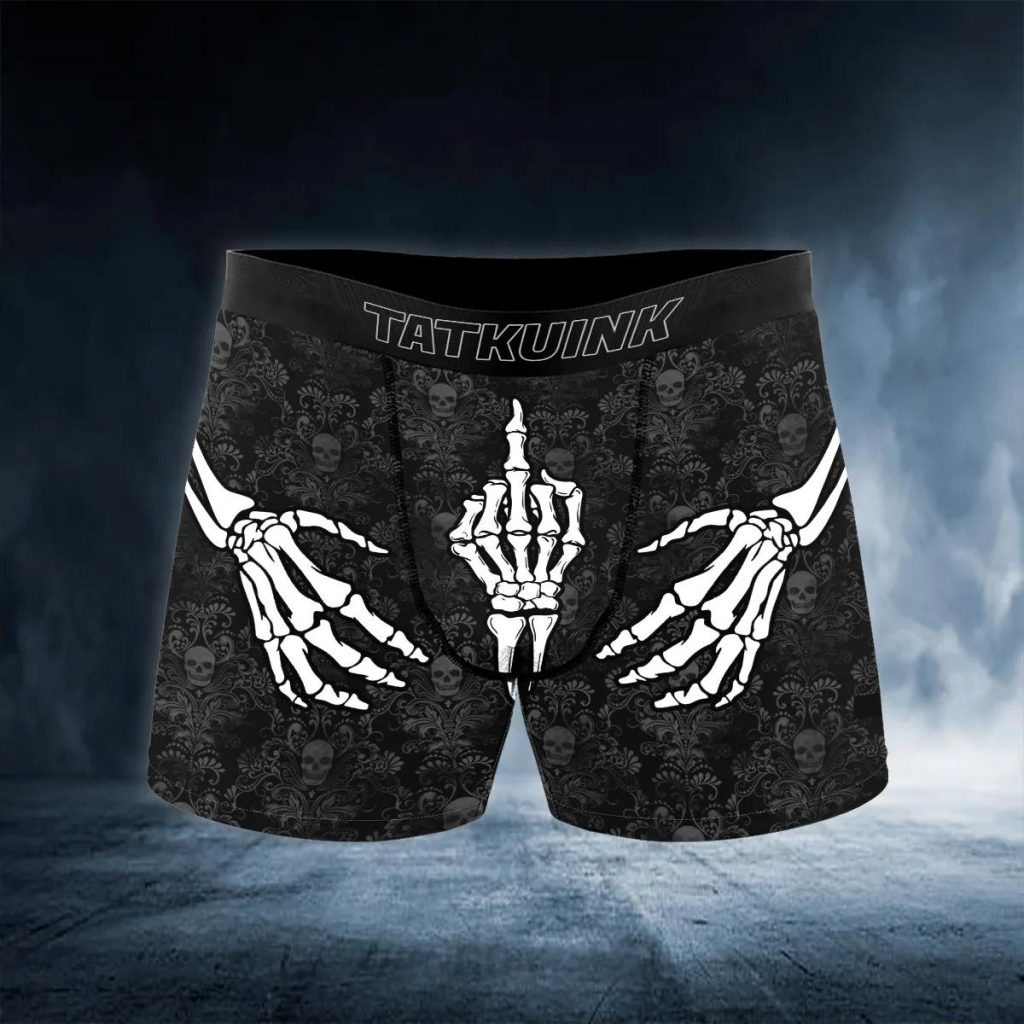 White Skeleton Hands Skull Boxer Briefs Men Underwear – Skull & Viking ...