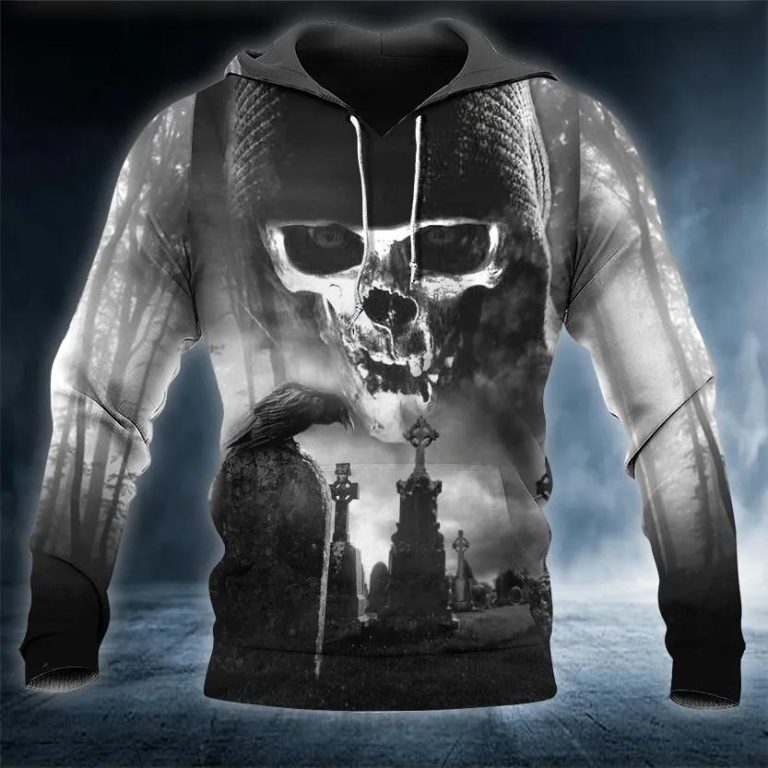 Violet Ghost Rider Skull 3D Hoodie - Skull & Viking Graphic Tees | 3D ...