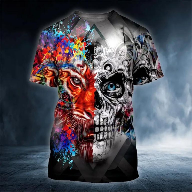 Black Red Gothic Prayer Skull 3D T Shirt, Skull T Shirts Mens – Skull & Viking Graphic Tees | 3D ...