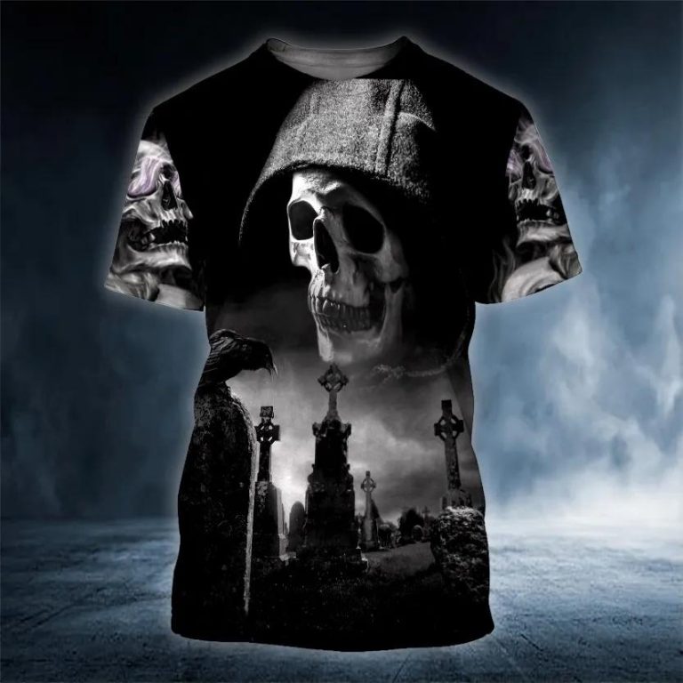 Lava Skull 3D T Shirt, Skull T Shirts Mens - Skull & Viking Graphic ...