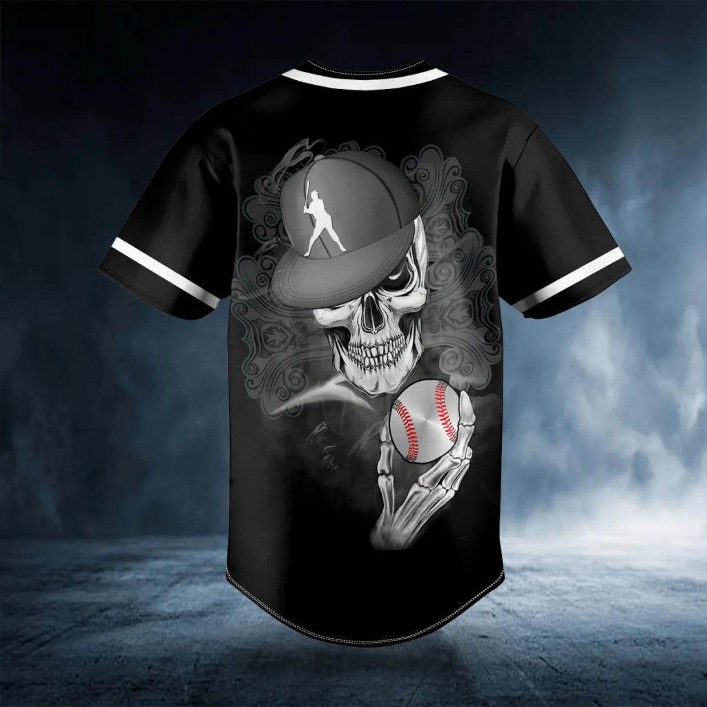 Hippie Soul Baseball Skull Custom Baseball Jersey – Skull & Viking ...