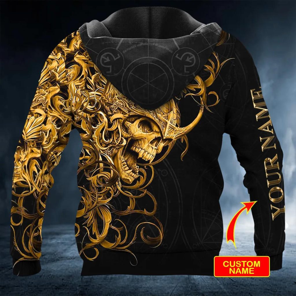 King Viking Custom 3D Hoodie – Skull & Viking Graphic Tees | 3D All ...