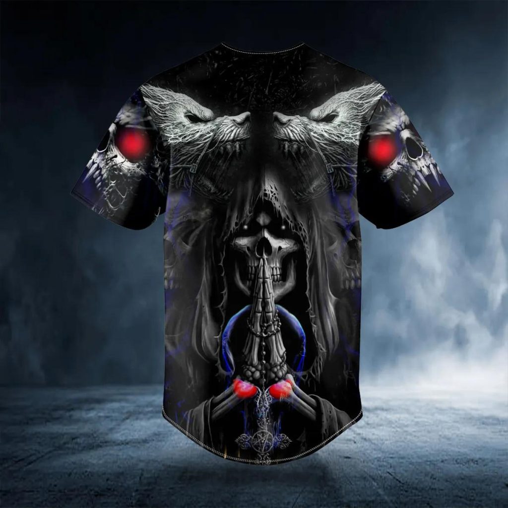 Werewolves Reaper Prayer Baseball Jersey – Skull & Viking Graphic Tees ...