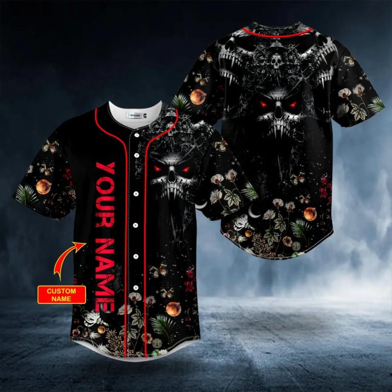 Scream Devil Grim Reaper Custom Baseball Jersey – Skull & Viking Graphic Tees | 3D All Over ...
