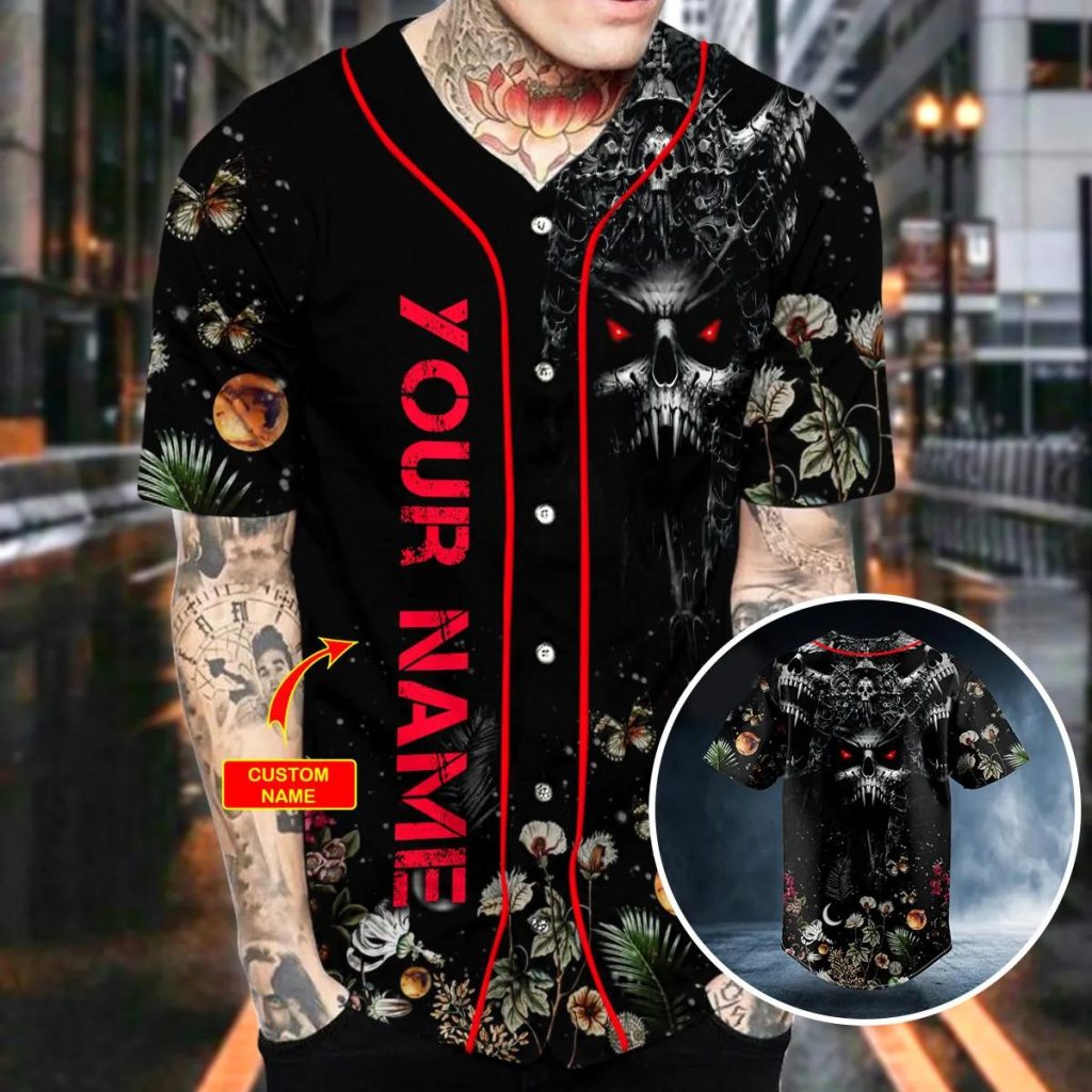 Scream Devil Grim Reaper Custom Baseball Jersey – Skull & Viking ...
