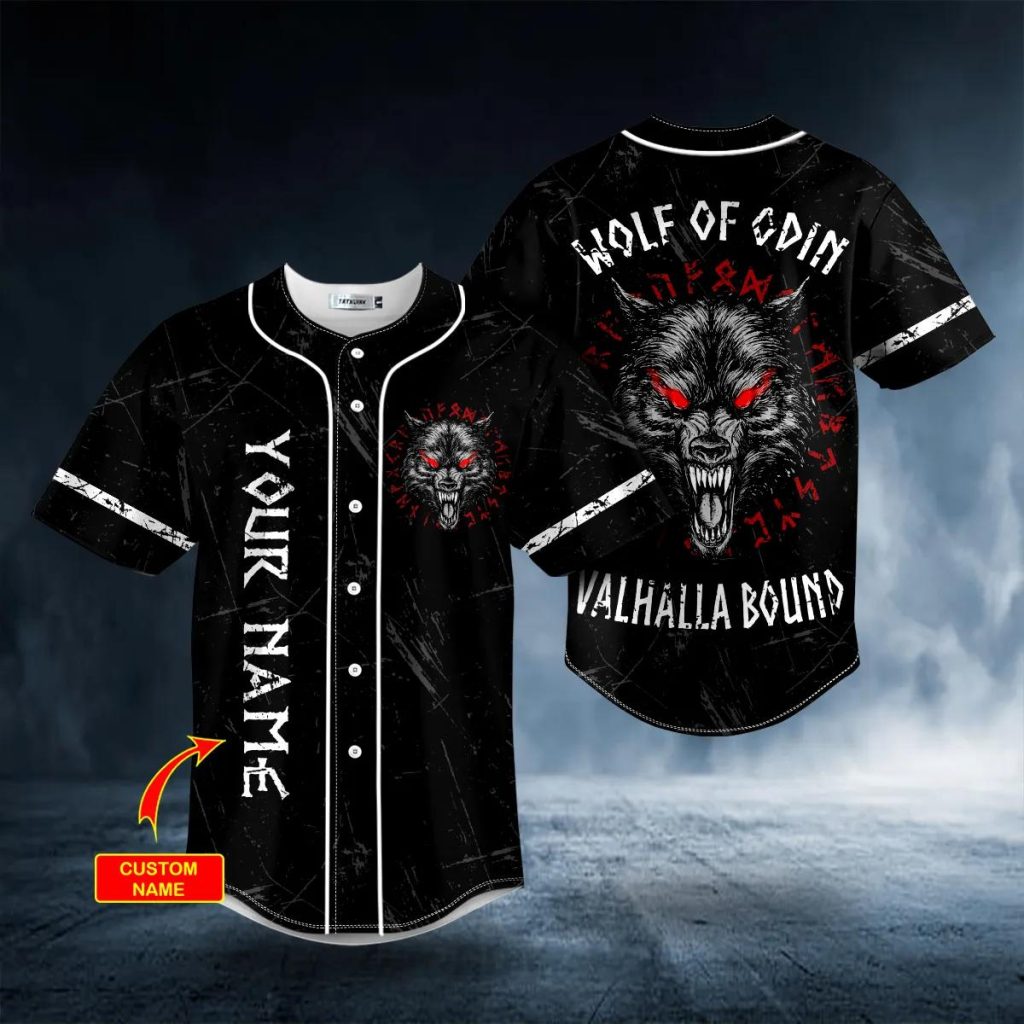 Viking Son Of Odin Valhalla Viking Custom Baseball Jersey - Skull ...