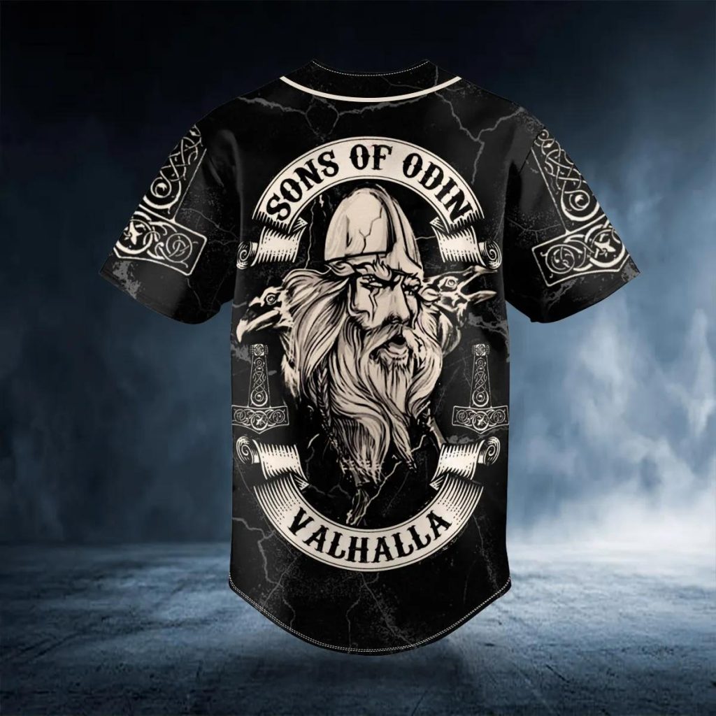 Viking Son Of Odin Valhalla Viking Custom Baseball Jersey – Skull ...
