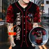 Zero F Given Red Rose Finger Grim Reaper Skull Custom Baseball Jersey ...