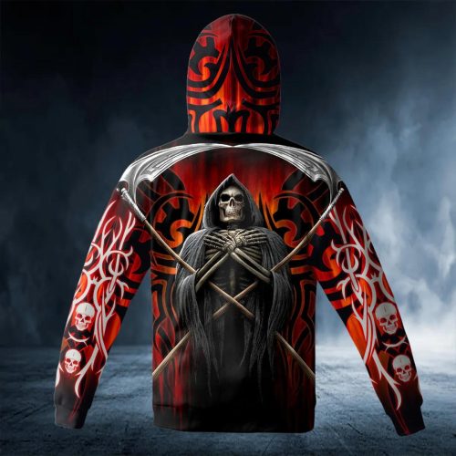 Death Note Skull 3D Bandana Hoodie – Skull & Viking Graphic Tees | 3D ...