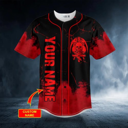 Bloody Snake Sword Broken Skull Custom Baseball Jersey – Skull & Viking ...