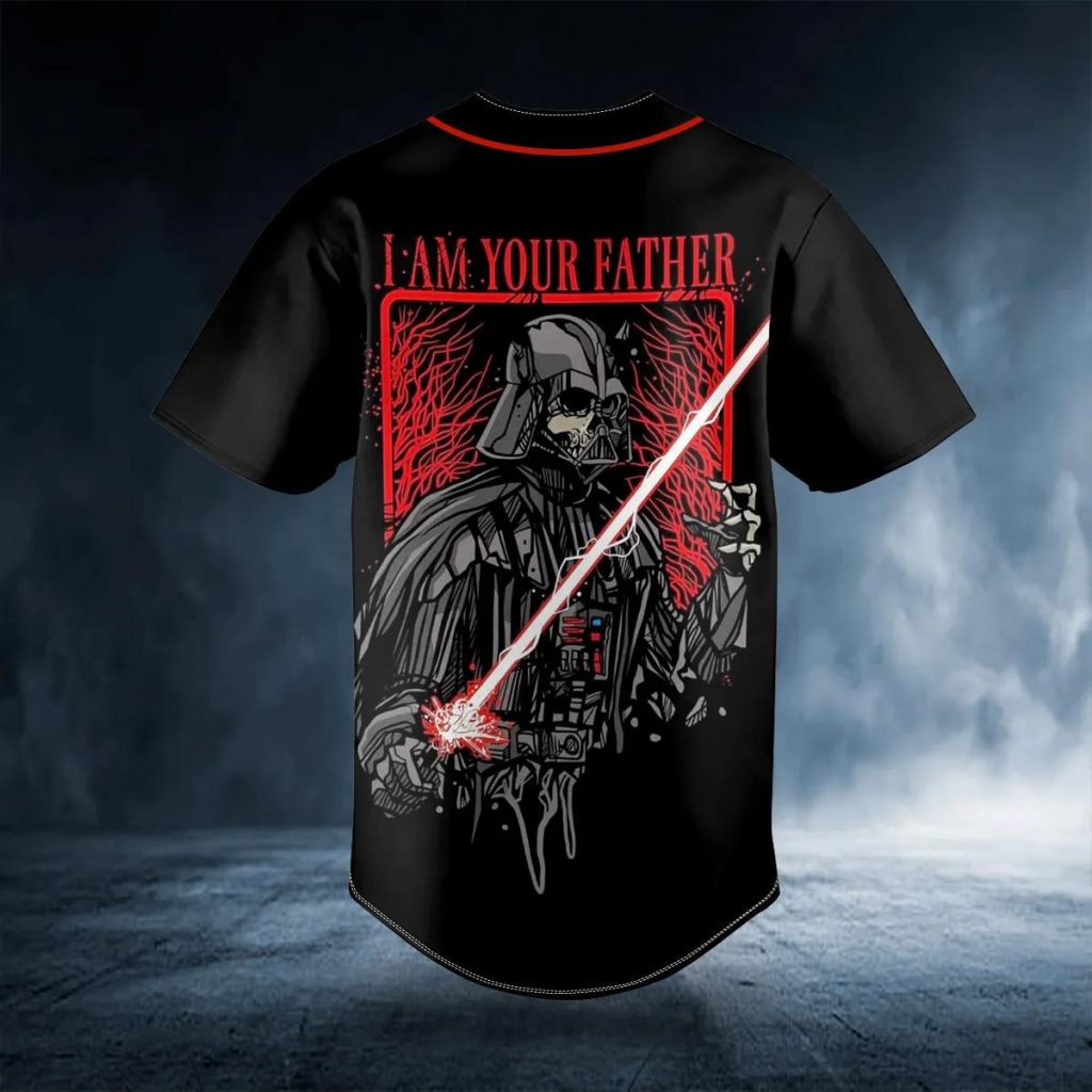 I Am Your Father Skull Custom Baseball Jersey – Skull & Viking Graphic ...