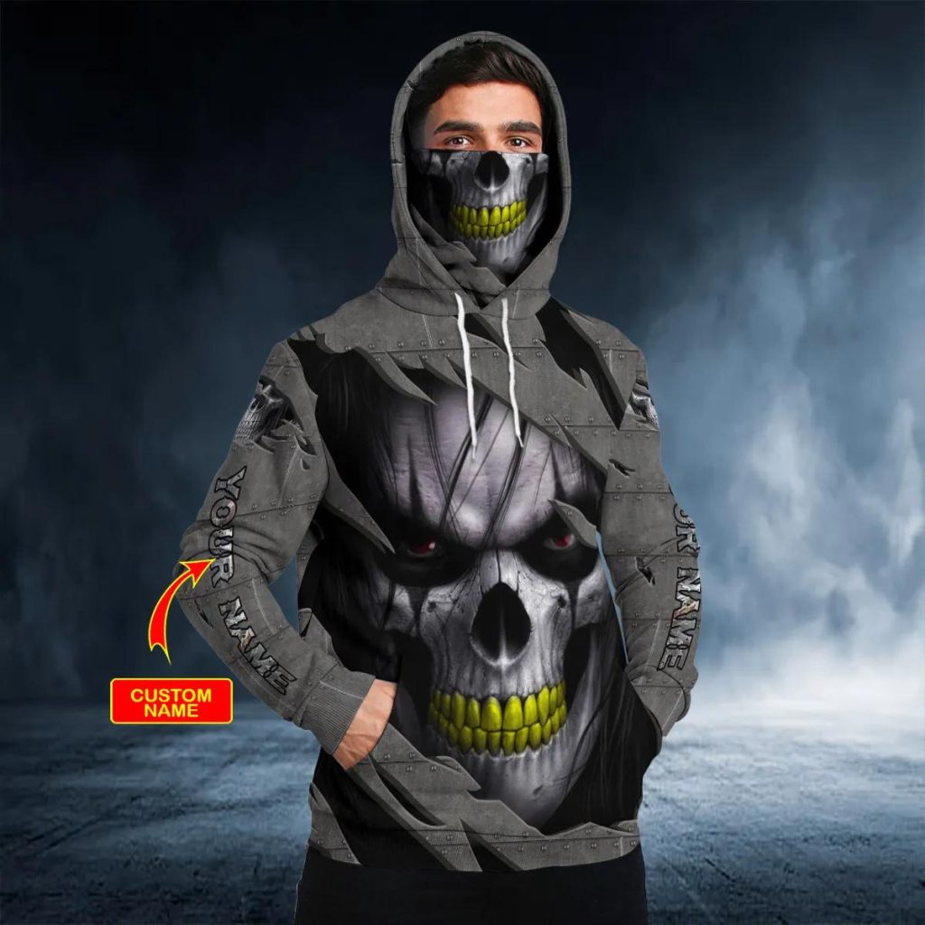 Night Stalker Skull Custom 3D Bandana Hoodie – Skull & Viking Graphic ...