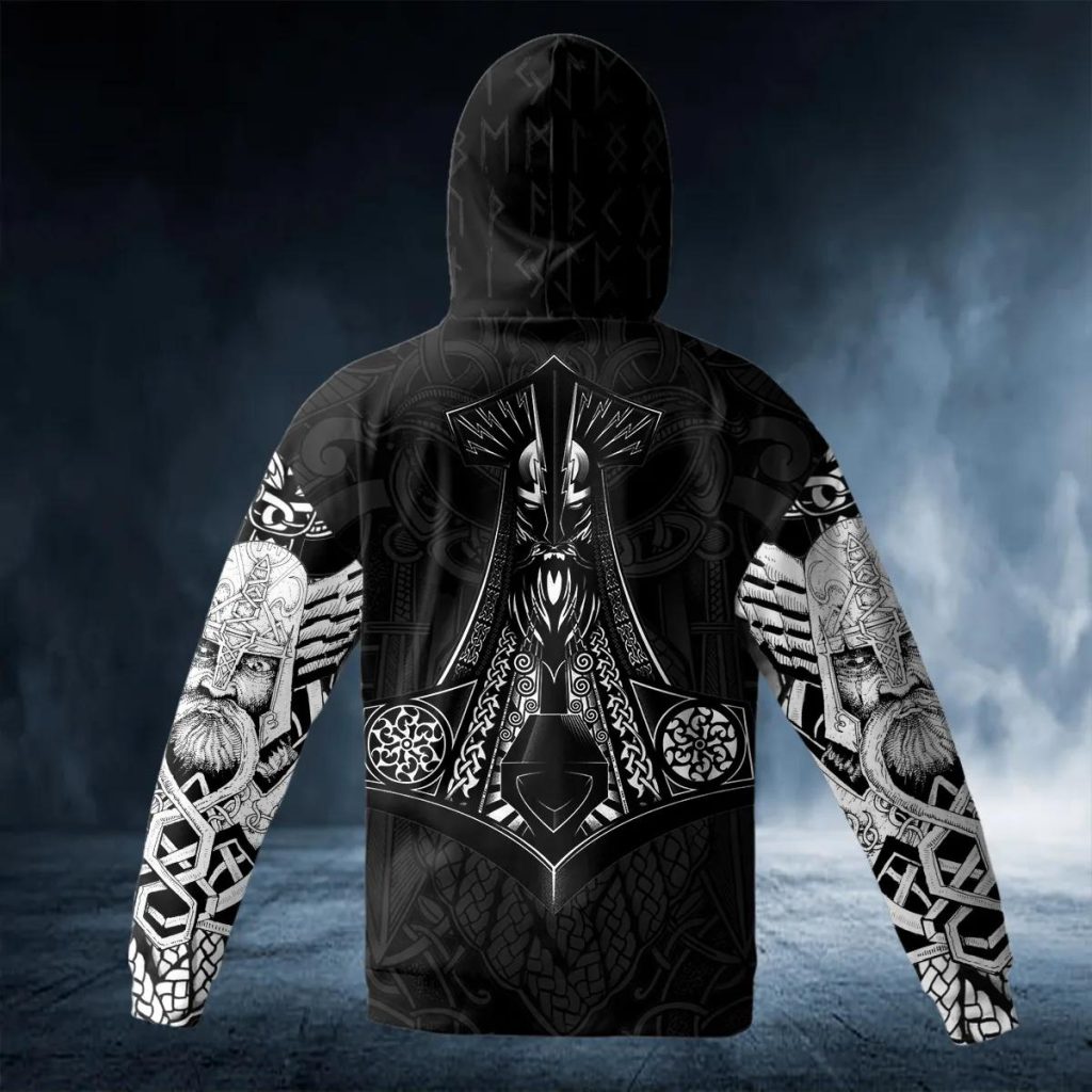 Odin Norse King Viking Tattoo 3D Bandana Hoodie – Skull & Viking Graphic Tees | 3D All Over ...
