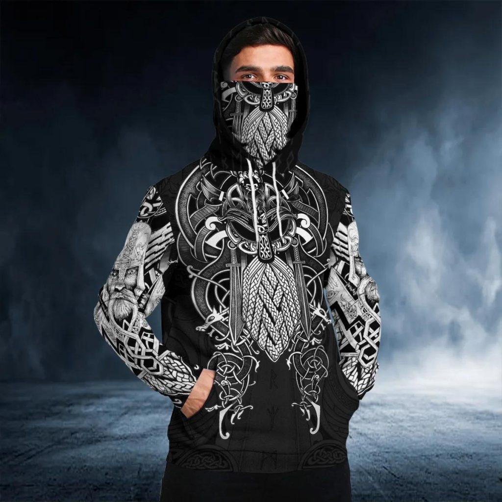 Odin Norse King Viking Tattoo 3D Bandana Hoodie – Skull & Viking Graphic Tees | 3D All Over ...