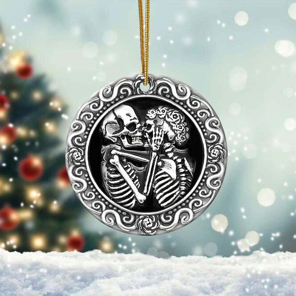 Beauty Skull Couple Anniversary Skull Ornament – Skull & Viking Graphic ...